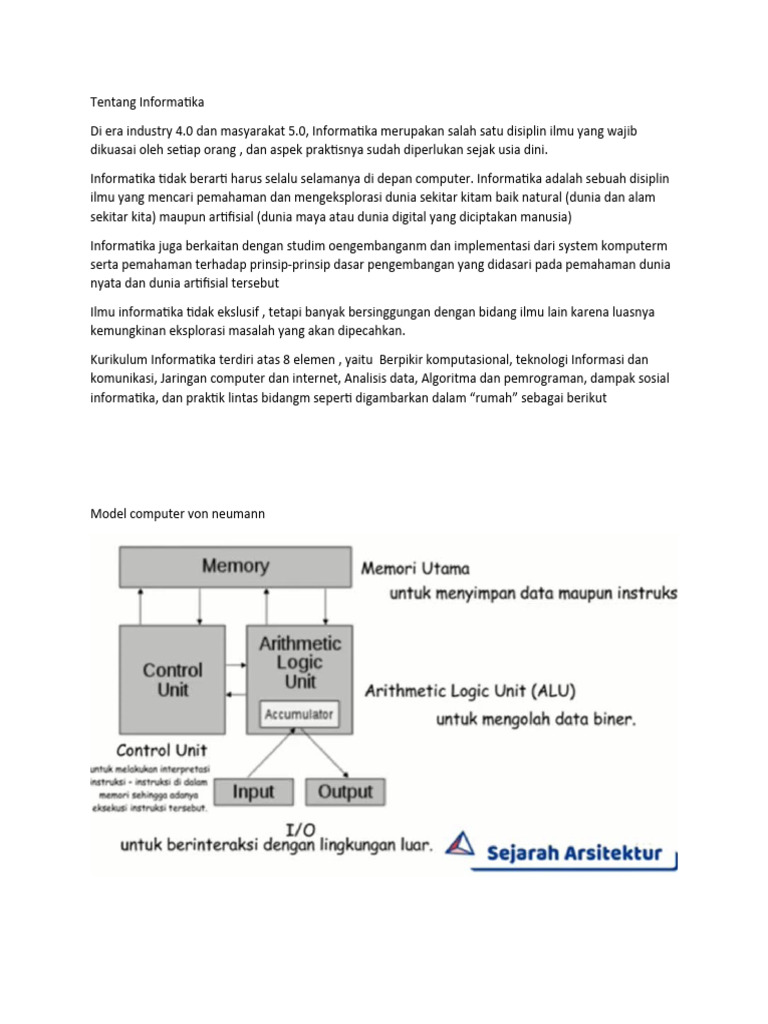 Tentang Informatika | PDF