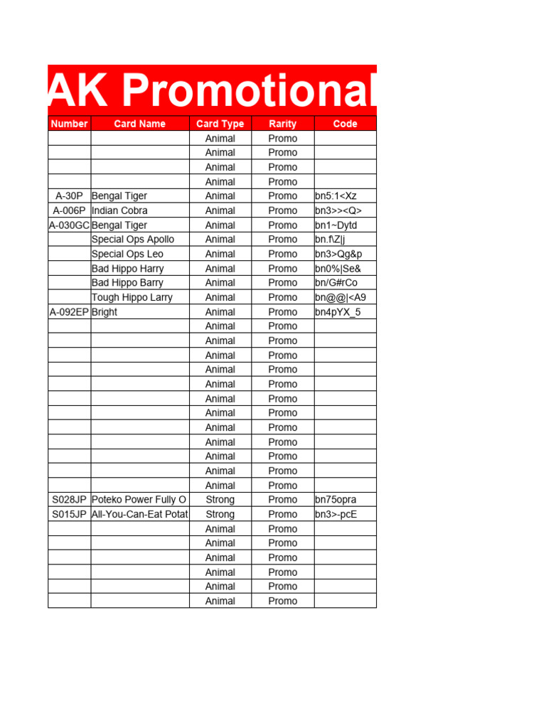 Animal Kaiser Barcodes | PDF | Predators