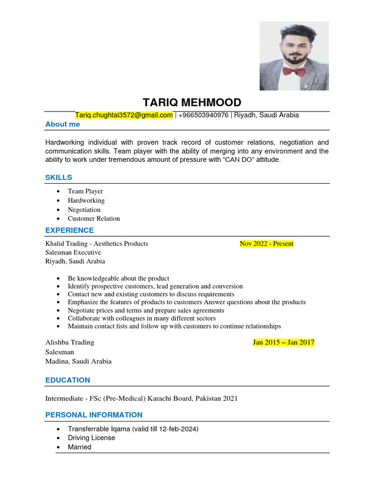 Tariq CV | PDF