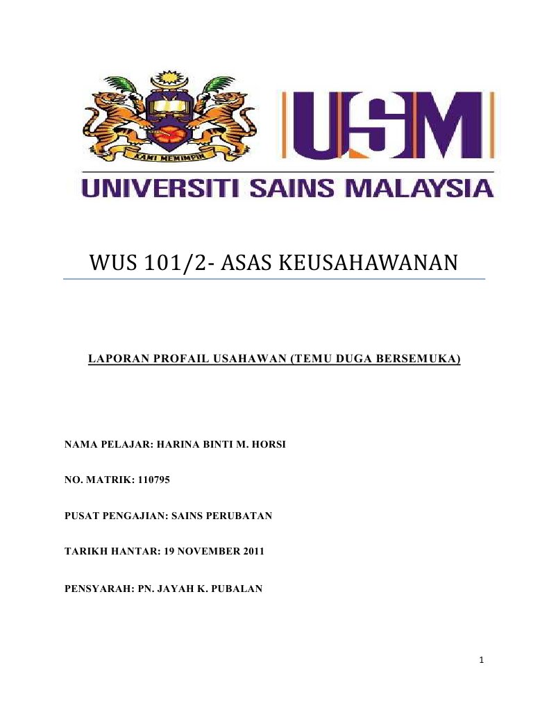 Profail Usahawan | PDF