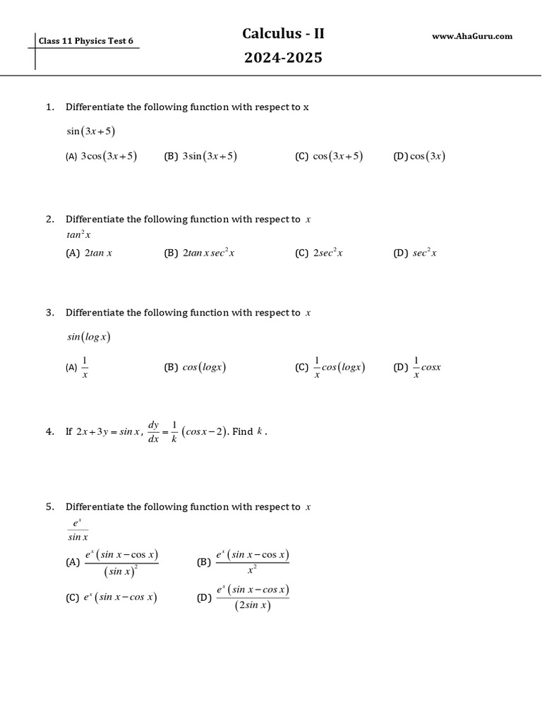 P11 CLT6 CalculusII PDF - Paper | PDF | Mathematical Analysis | Calculus