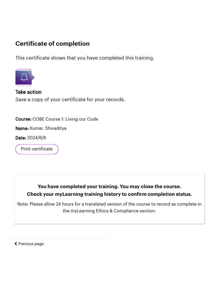 COBE Course 1 - Living Our Code | PDF | Business