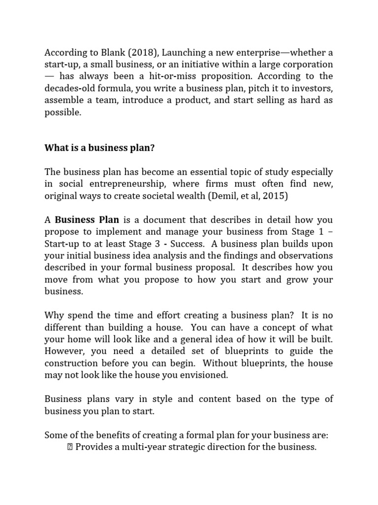 Lean Business Plan Template | PDF | Business Plan | Marketing