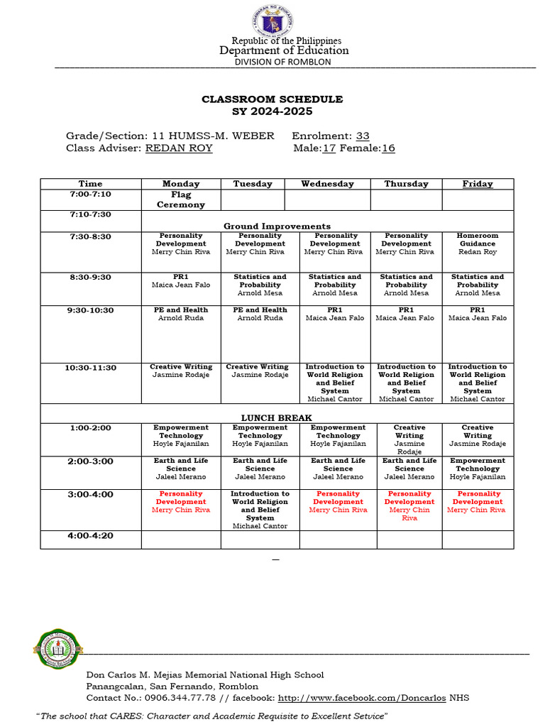 Template Classroom-Program | PDF | Wellness