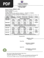 Individual Class Program SY 2024 2025 - Revised | PDF