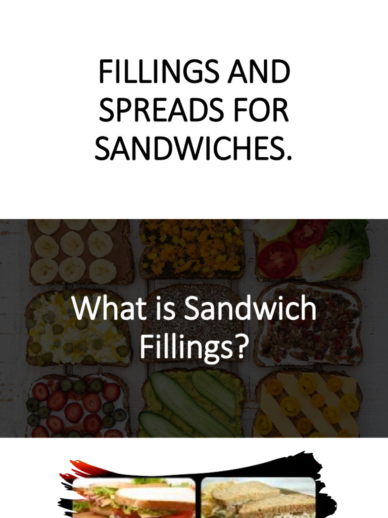 Fillings and Spreads For Sandwiches | PDF