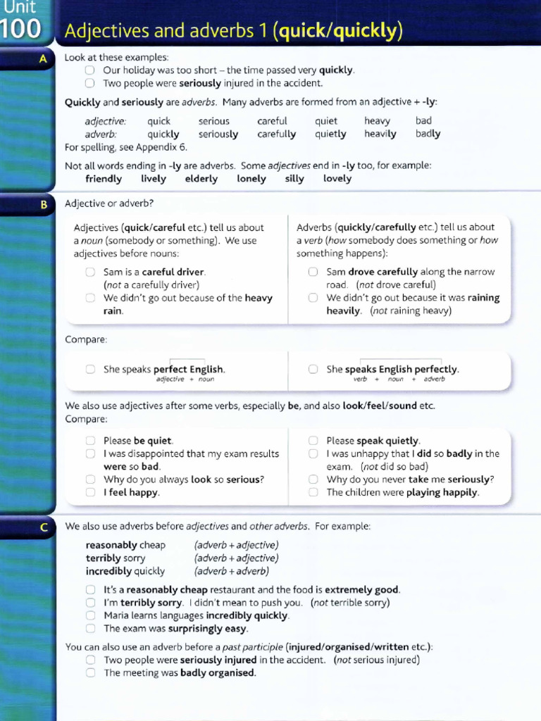 Adj and Adv 1 | PDF