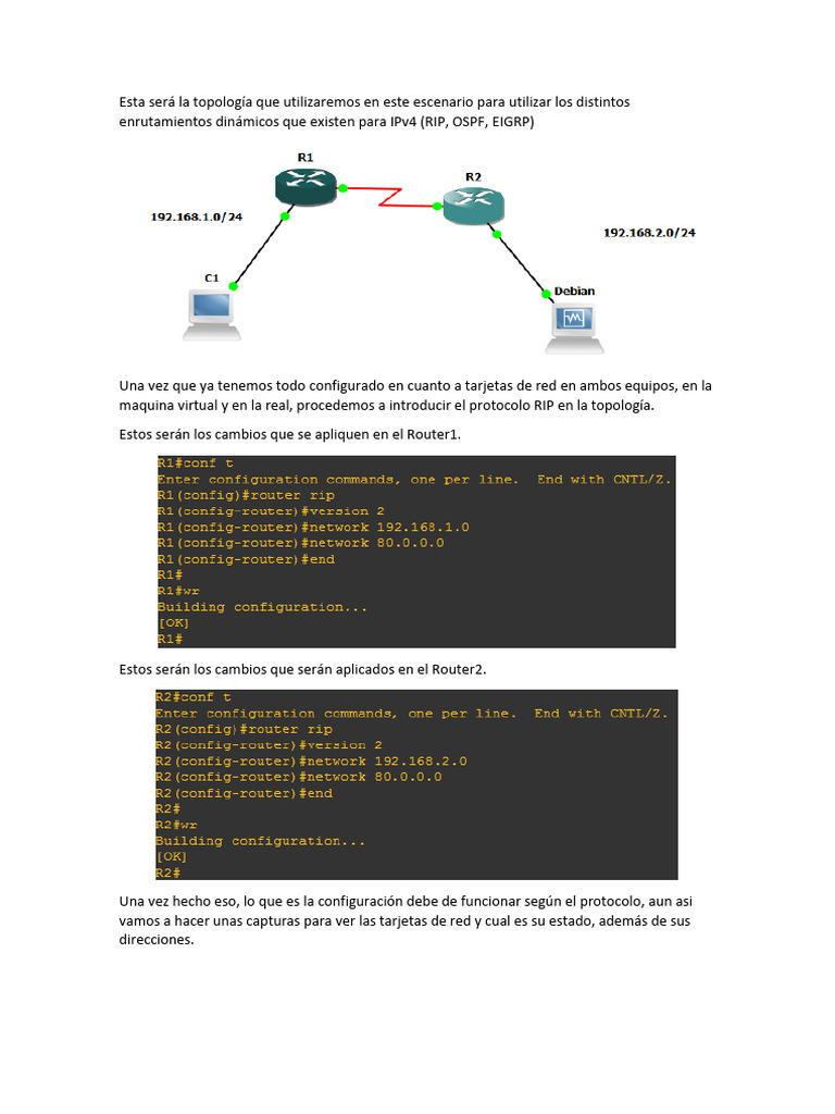 Practica 11 Enrutamiento Dinamico Ipv4 | PDF | Ciencia y matemáticas | Informática