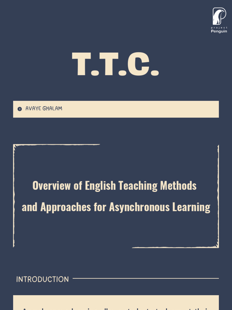 Asynchronous English Teaching Methods | PDF | Second Language | Learning