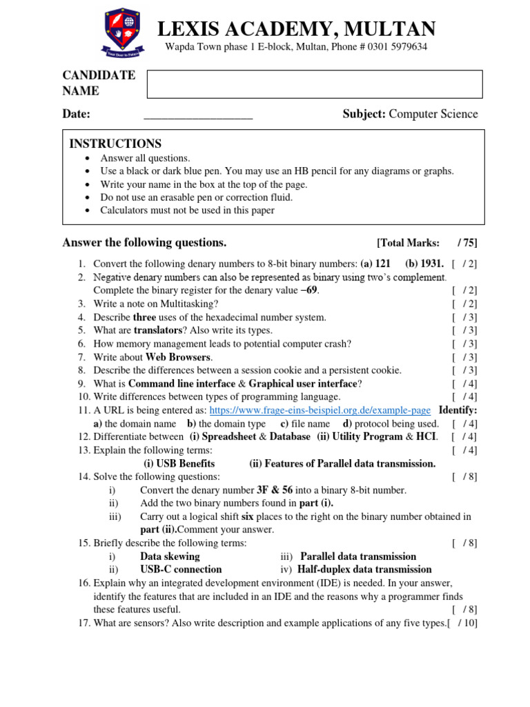 Computer Paper-2 | PDF | Http Cookie | Software