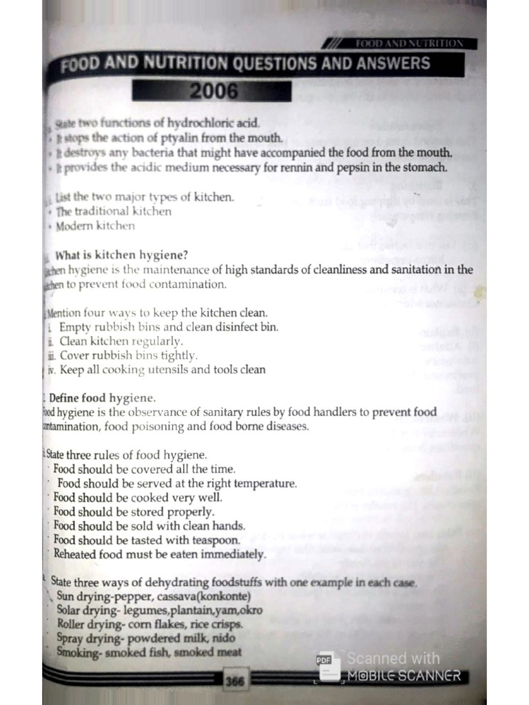 Food and Nutrition | PDF