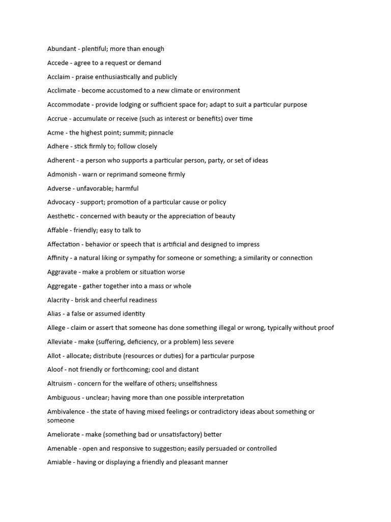 Vocabulary For IGCSE English | PDF | Feeling | Irony