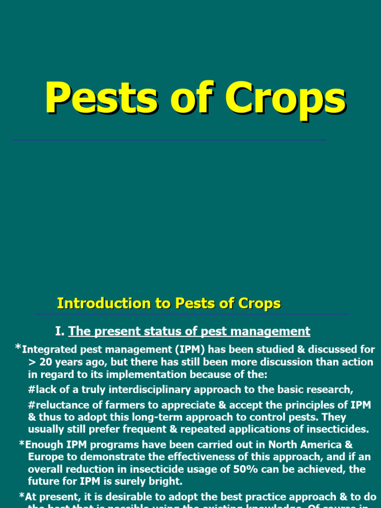 Pests of Crops | PDF | Pest (Organism) | Insects
