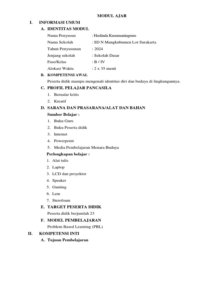 MODUL AJAR TaRL - Haslinda | PDF | Karier & Perkembangan