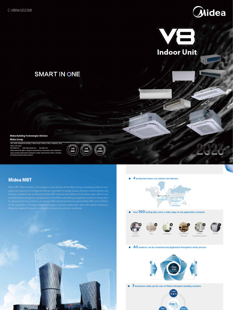 Midea VRF Indoor Unit Catalogue 2025 | PDF | Duct (Flow) | Pump