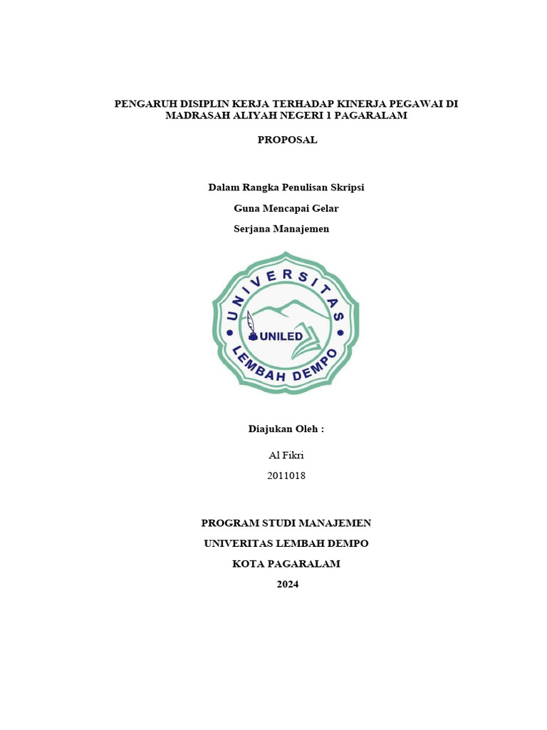 Fikri Proposal | PDF