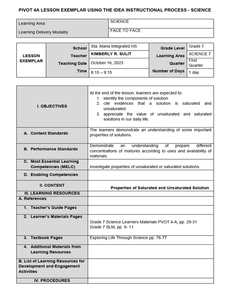 Understanding Saturated and Unsaturated Solutions | PDF | Solubility ...