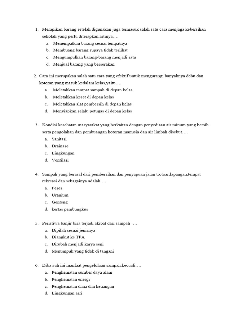 Soal Us PLH 2023-2024 | PDF