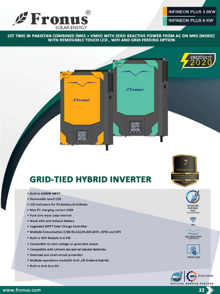fronus-infineon-plus-3.6kw-hybrid-inverter | PDF