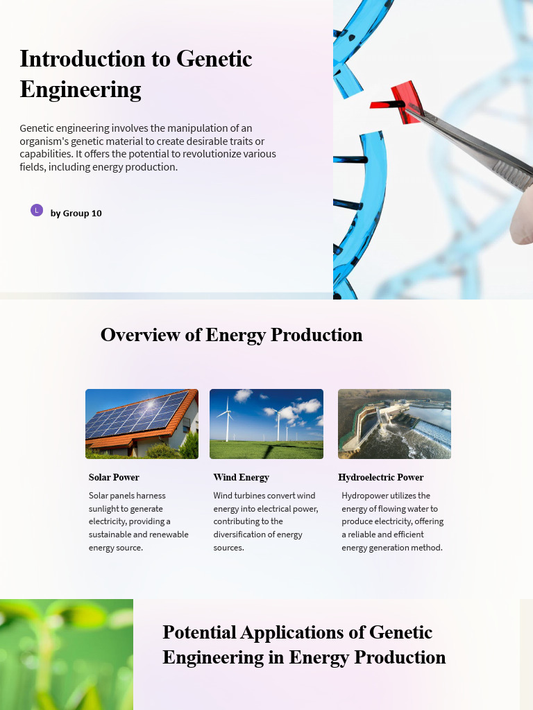 Introduction To Genetic Engineering | PDF | Energy Development ...