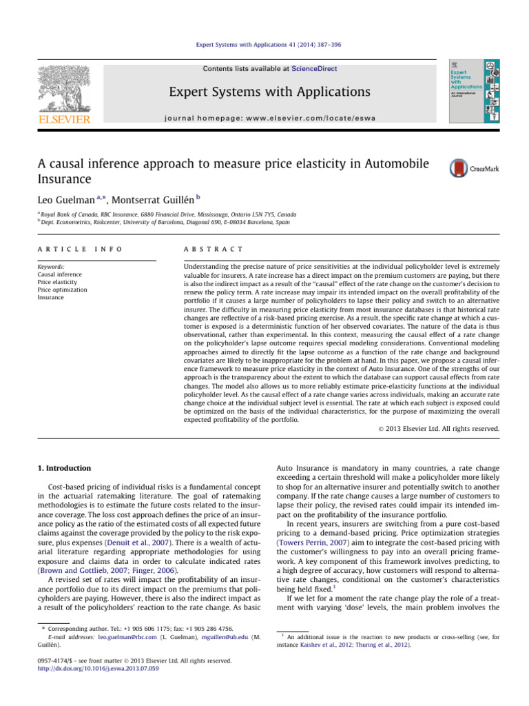 A Causal Inference Approach To Measure Price Elasticity in Automobile ...