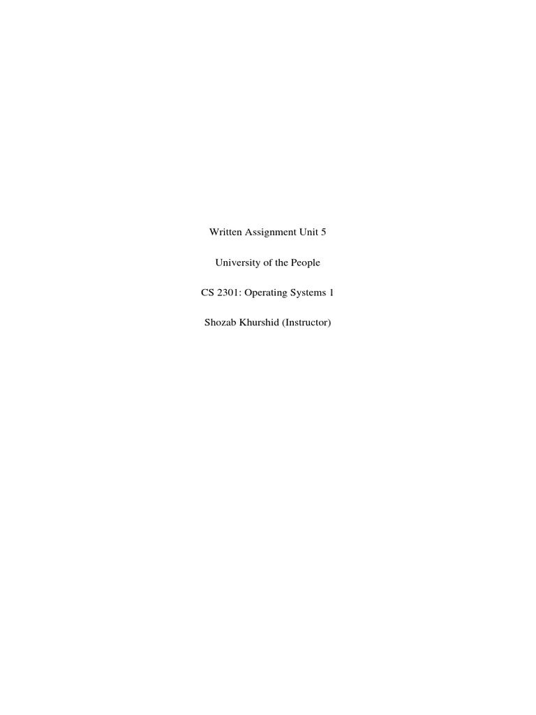 OPS Written Assignment Unit 5 | PDF | Variable (Computer Science ... OPS Written Assignment Unit 5 | PDF | Variable (Computer Science ...