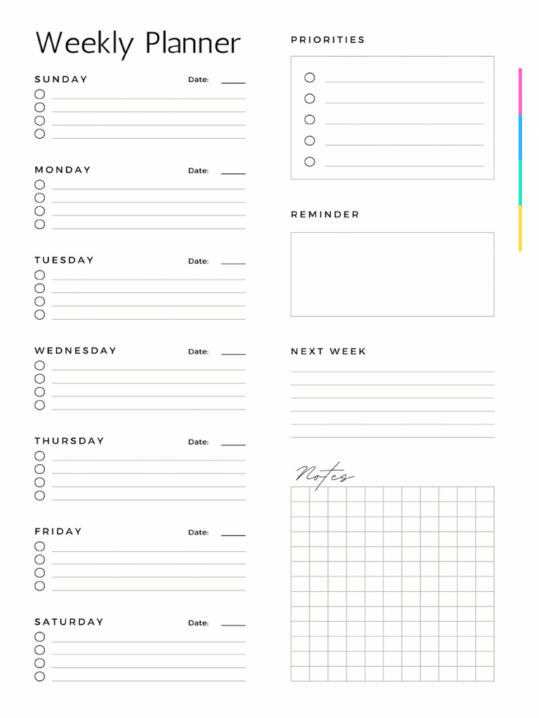 Weekly Planner | PDF