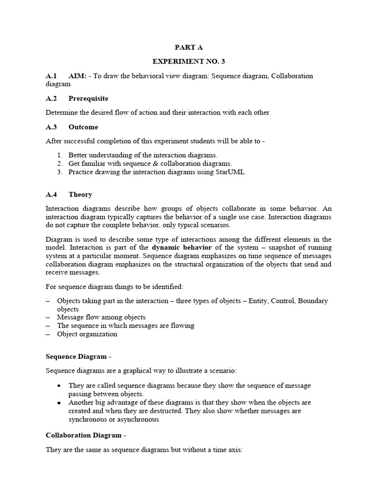 Software Engineering Behavioral View Diagram: Sequence Diagram, Collaboration Diagram | PDF ...