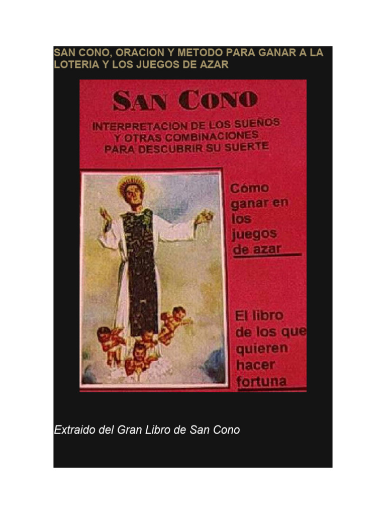 Oración a San Cono para ganar loterías | PDF | Religión y ...