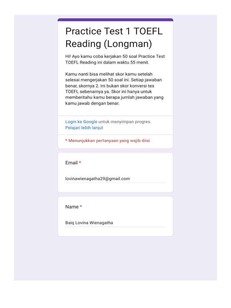 TOEFL Reading Practice Test 1 | PDF