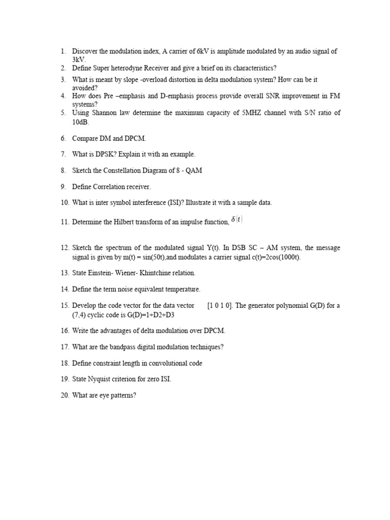 Model CS Two Marks Question | PDF