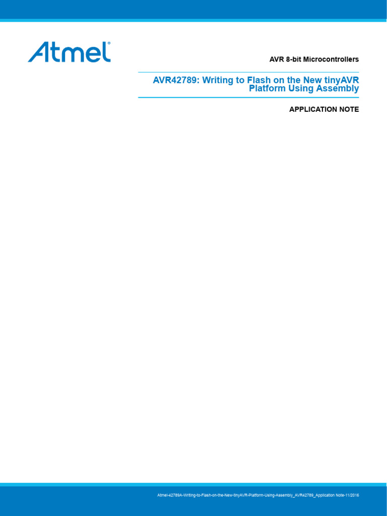 Writing To Flash On The New TinyAVR Platform Using Assembly ...