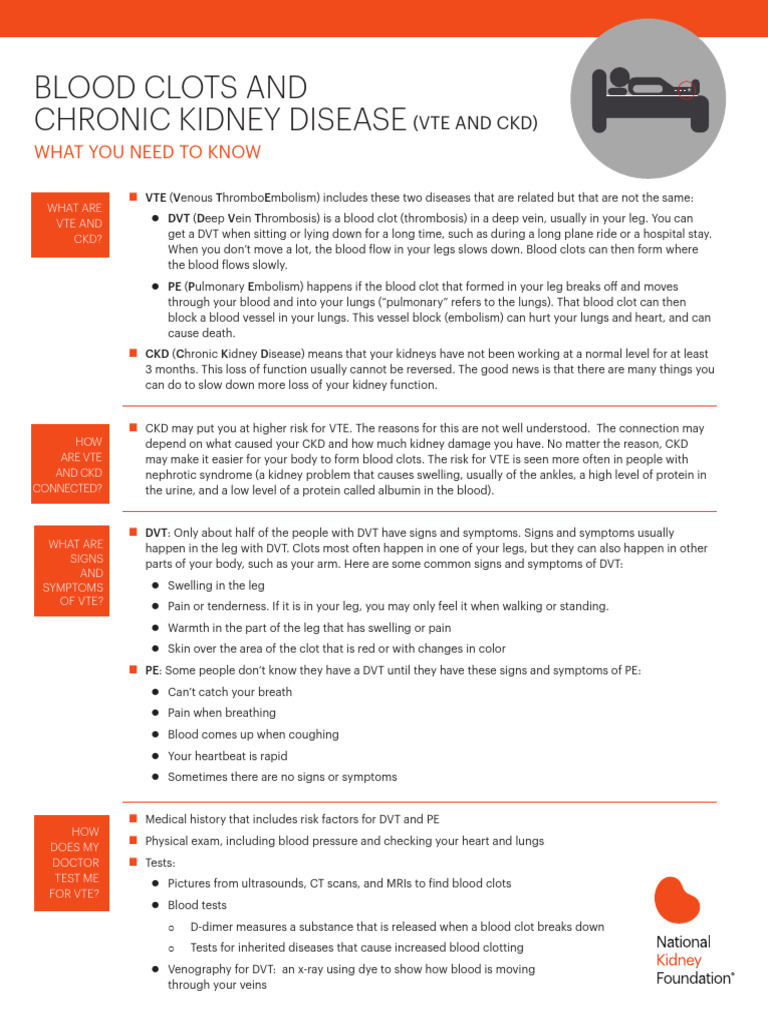 Blood Clots and CKD 2018 | PDF | Thrombosis | Medicine