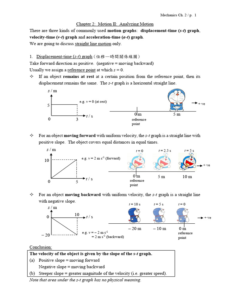 Motion Graphs: Displacement, Velocity, Acceleration | PDF ...
