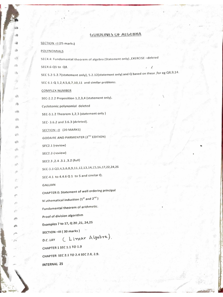 C2 Algebra Guidelines | PDF