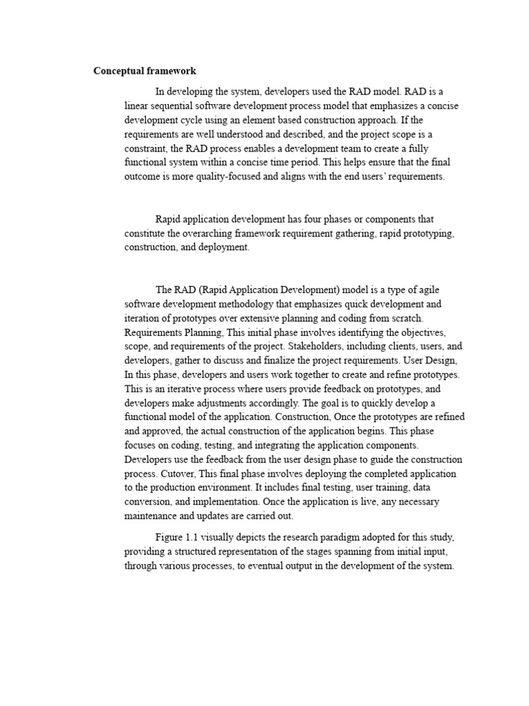 RAD Framework for System Development | PDF | Software Development ...