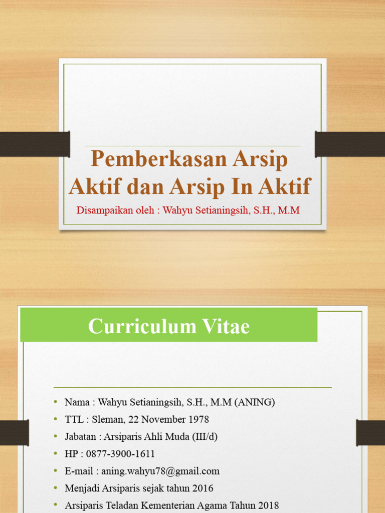 Pemberkasan Arsip Aktif Dan Arsip Inaktif | PDF | Ilmu Sosial | Seni ...