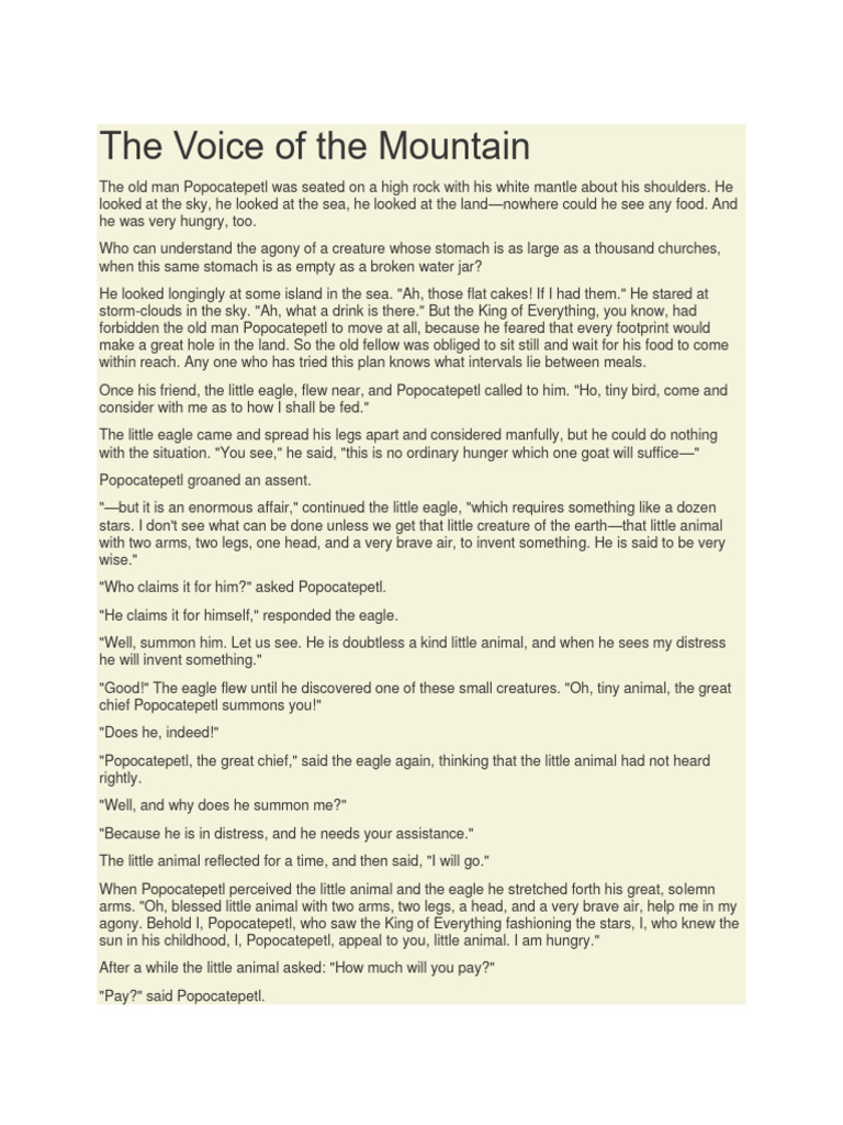 The Voice of The Mountain | PDF
