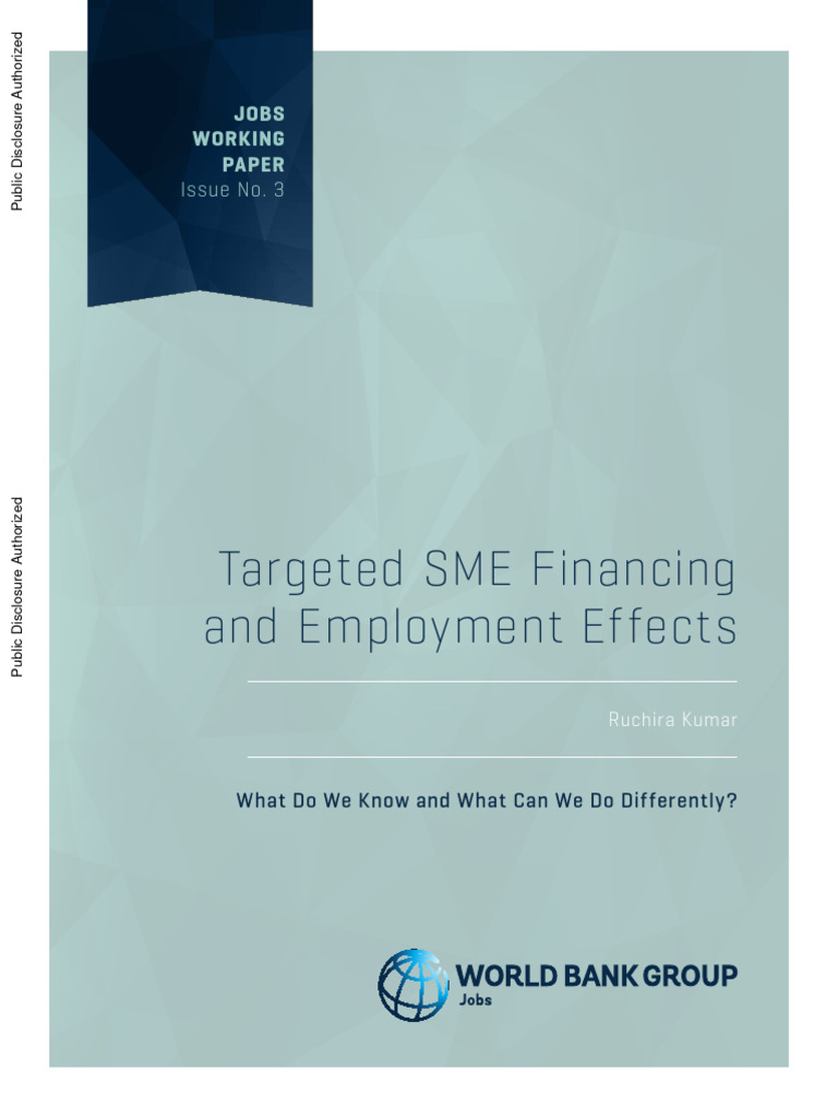 REVISED PUBLIC SMEs and Jobs Final | PDF | Small And Medium Sized ...
