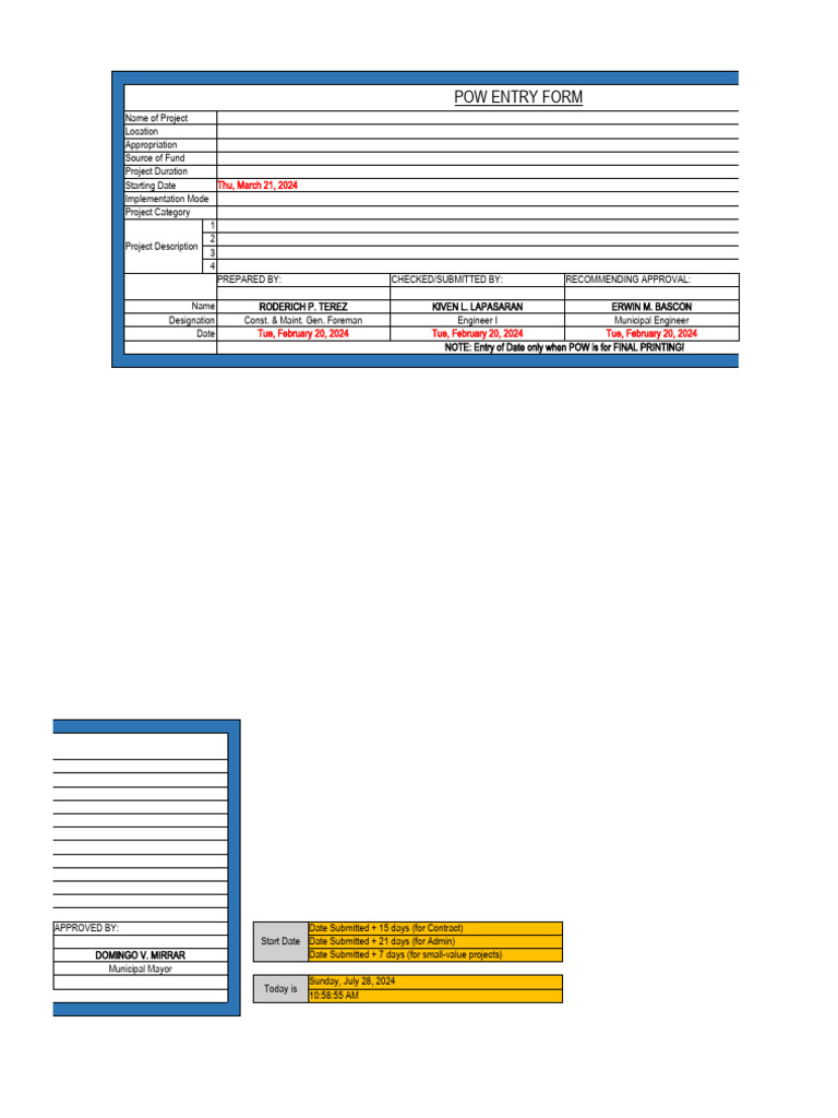 POW-DUPA-02-28-2024 (ERWIN TEMPLATE) | PDF | Cost | Value Added Tax