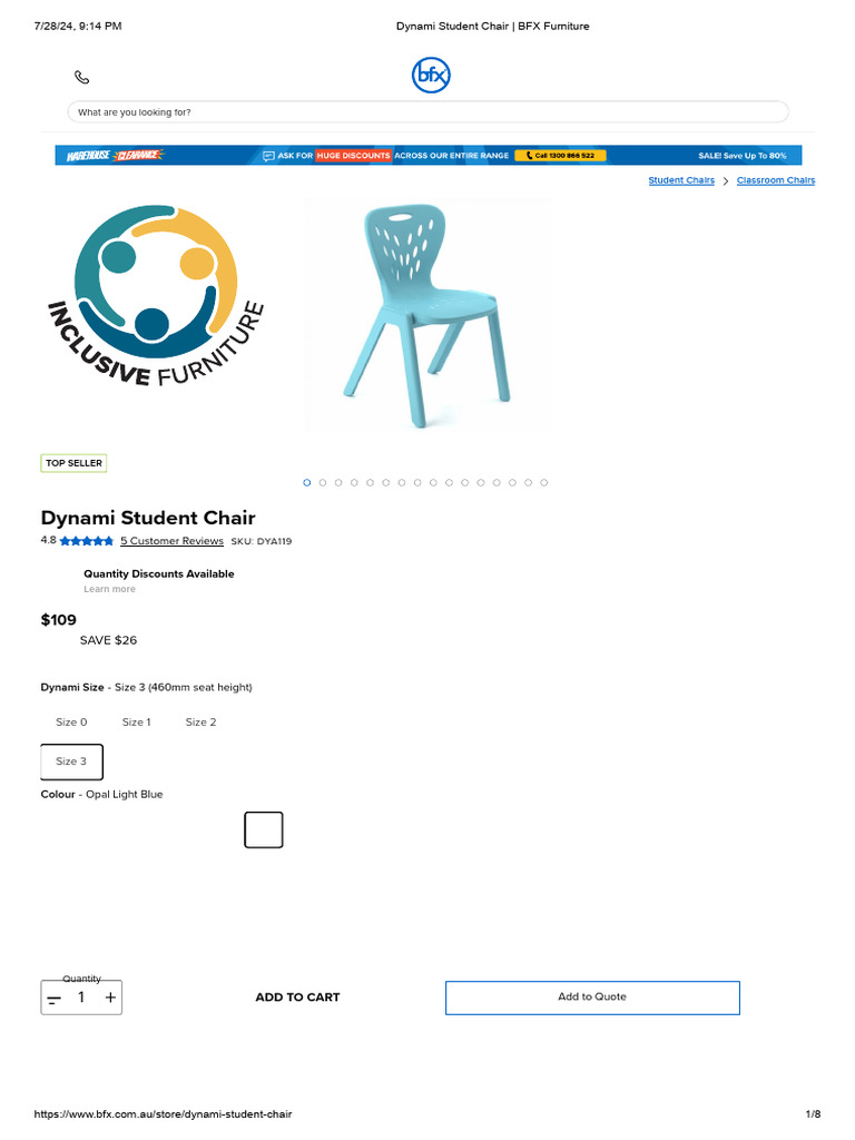 Dynami Student Chair - BFX Furniture | PDF | Chair | Manufactured Goods