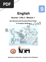 English 9 Quarter 1 Module 4 | PDF | Linguistics | Cognitive Science