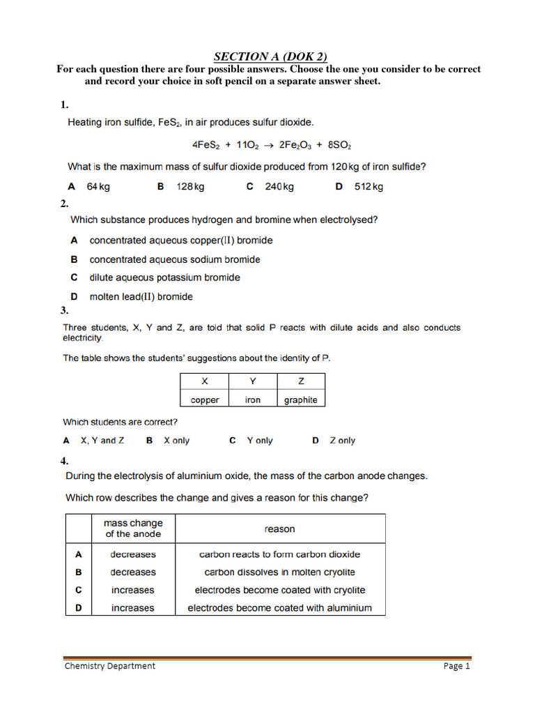 Grade 10 IG -EOT Term 1 Work Sheet | PDF