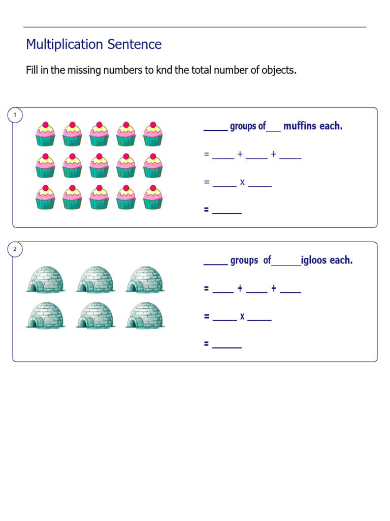 Grade 1 Week 12 Multiplication Within 20 Worksheet | PDF