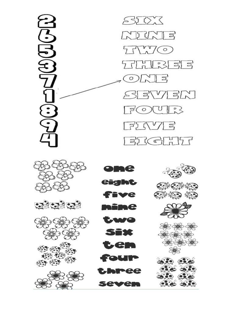 Numbers 1-10 Second | PDF