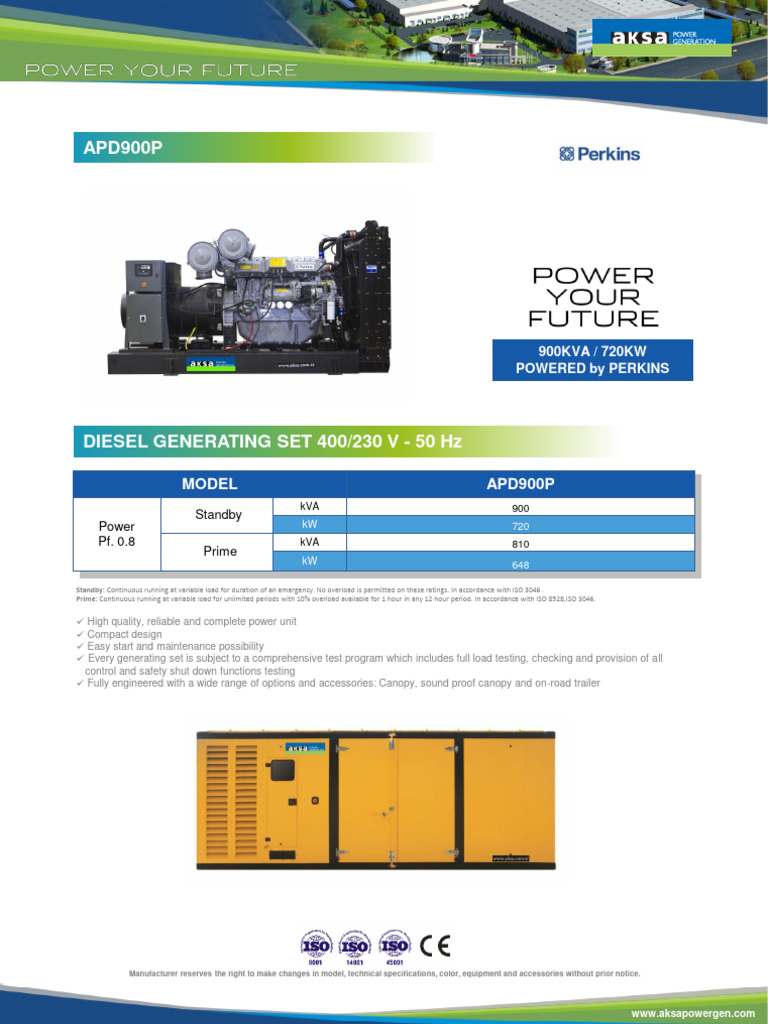 AKSA Power Generators | PDF | Diesel Engine | Engines