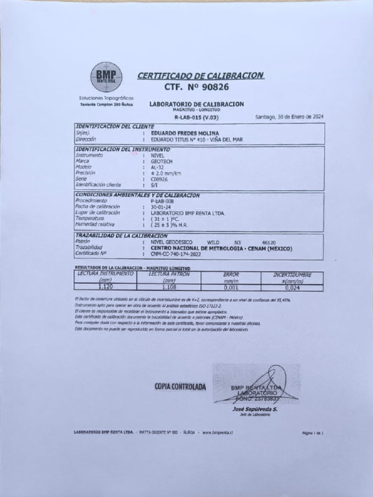 Certificado de Nivel GEO TECH TFSA 30-01-2024 | PDF
