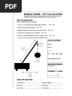 Mobile Crane Lift Calculation PDF | PDF