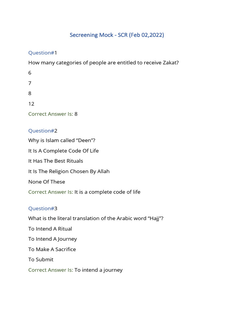 NOA Screening Mock 2 | PDF