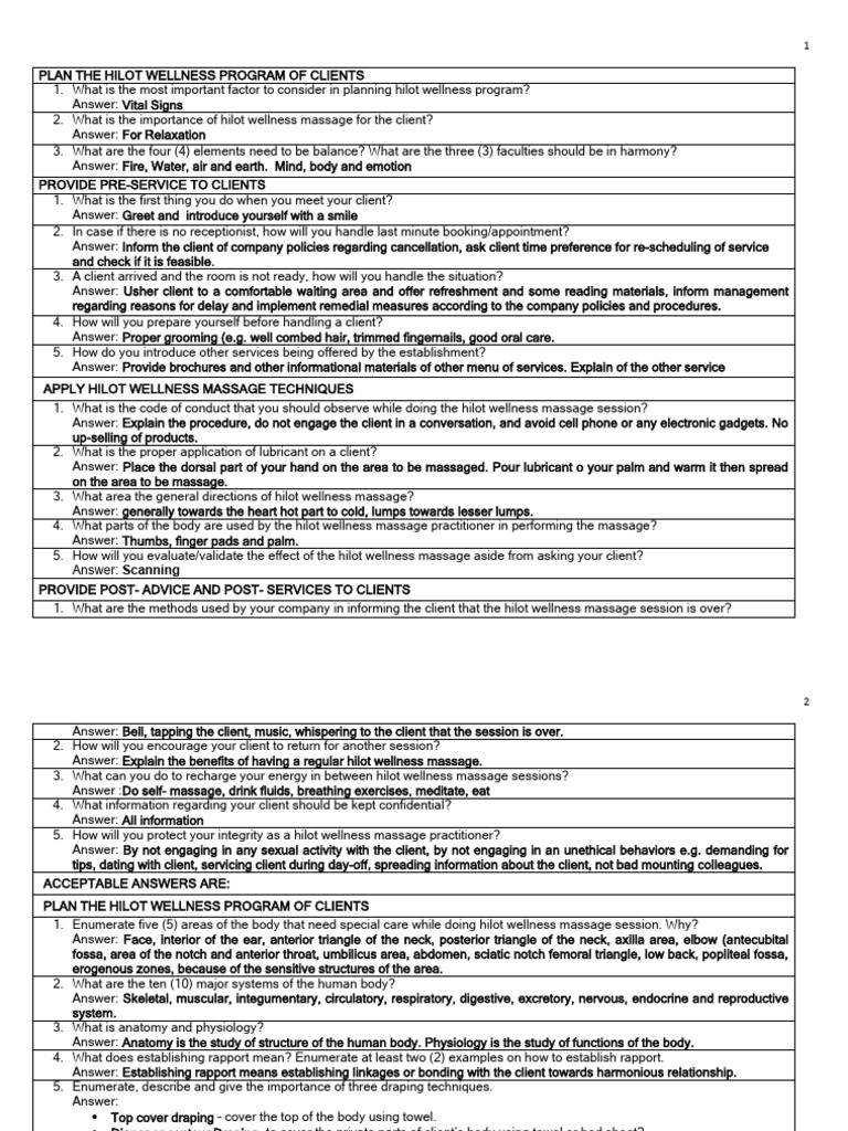 Hilot - SUGGESTED QUESTIONS AND ANSWER FOR DEMONSTRATION WITH ORAL ...